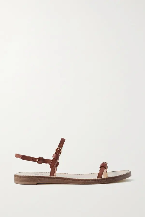Gabriela Hearst Steward Leather Slingback Sandals