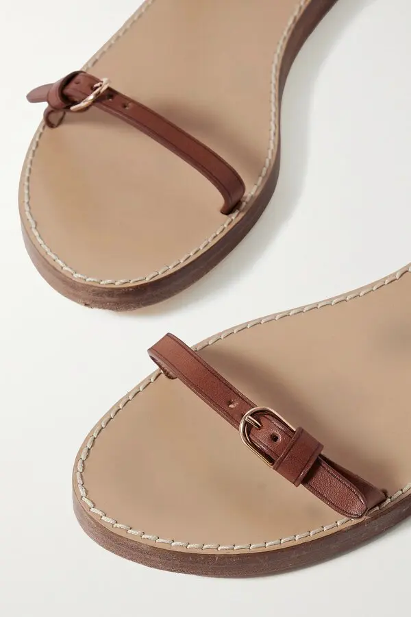 Gabriela Hearst Steward Leather Slingback Sandals