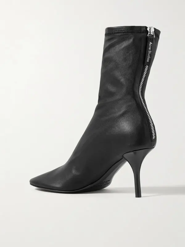 Acne Studios Leather Ankle Boots - Black