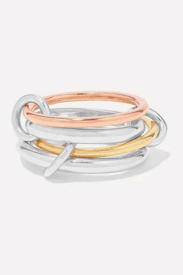 SPINELLI KILCOLLIN Hyacinth Set Of Four Rings - Silver