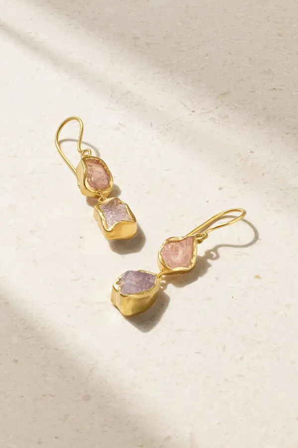 PIPPA SMALL 18-karat Quartz Drop Earrings - Gold