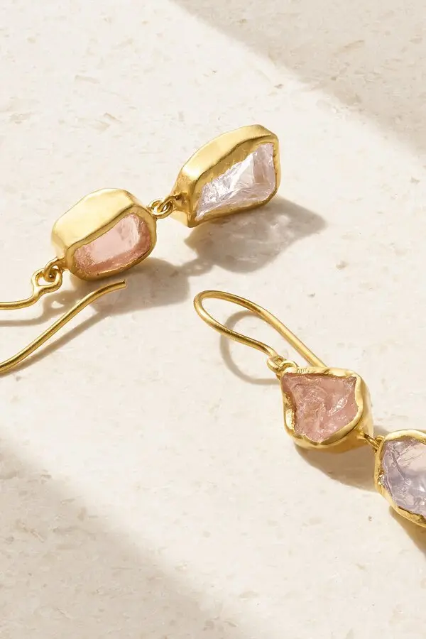 PIPPA SMALL 18-karat Quartz Drop Earrings