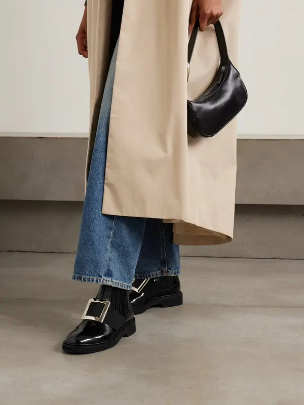 ROGER VIVIER Viv Ranger Patent-leather Chelsea Boots