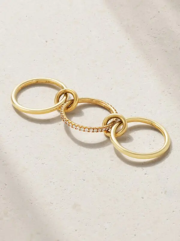 SPINELLI KILCOLLIN Sonny Diamond And 18-karat Rings Set - Gold
