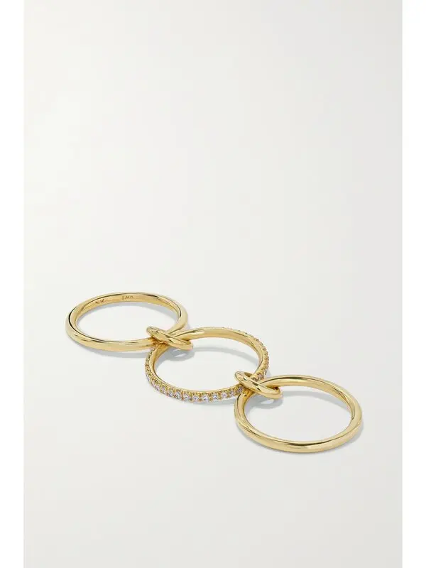 SPINELLI KILCOLLIN Sonny Diamond And 18-karat Rings Set - Gold