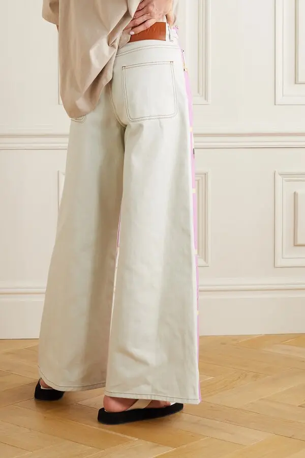 Loewe Printed High-rise Wide-leg Jeans