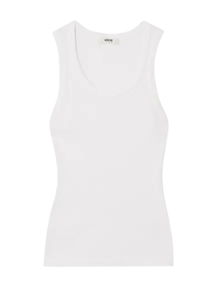 AGOLDE Poppy Ribbed Tank - White
