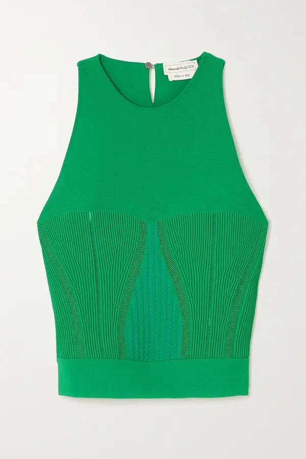 Alexander McQueen Stretch-knit Tank - Green