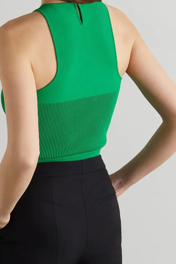 Alexander McQueen Stretch-knit Tank - Green