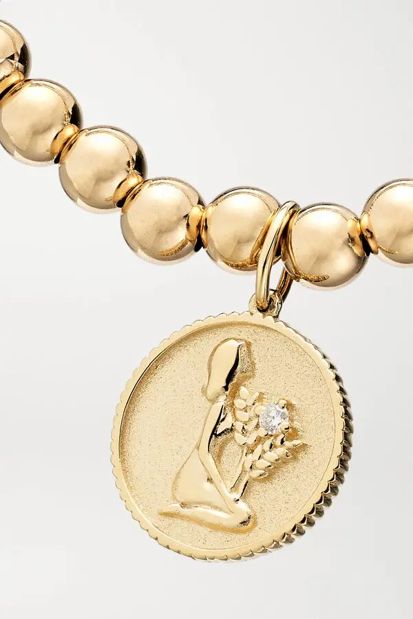 SYDNEY EVAN Virgo Diamond Charm Bracelet