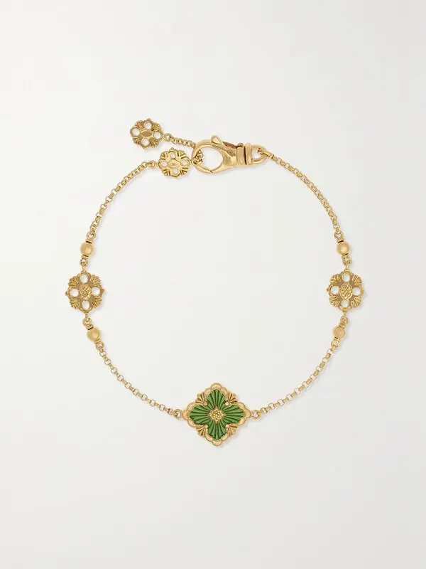 Buccellati Opera Tulle 18-karat And Enamel Bracelet