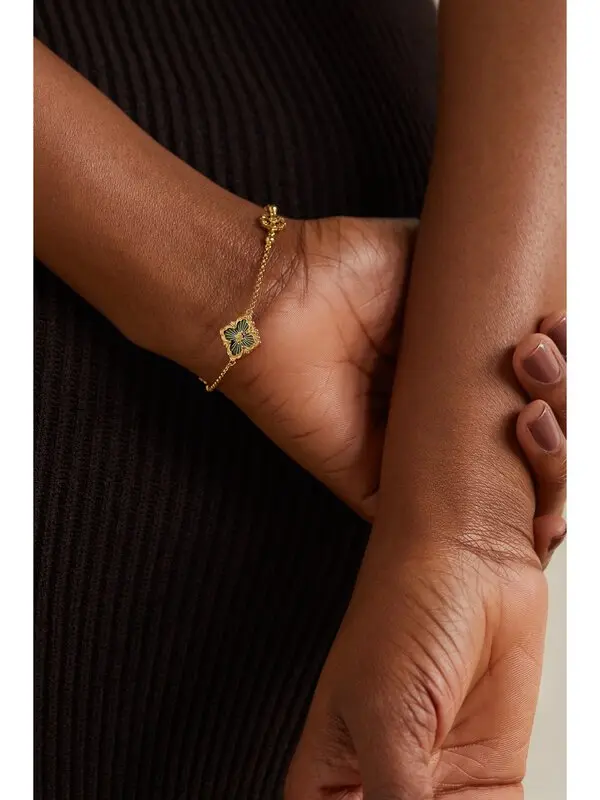 Buccellati Opera Tulle 18-karat And Enamel Bracelet