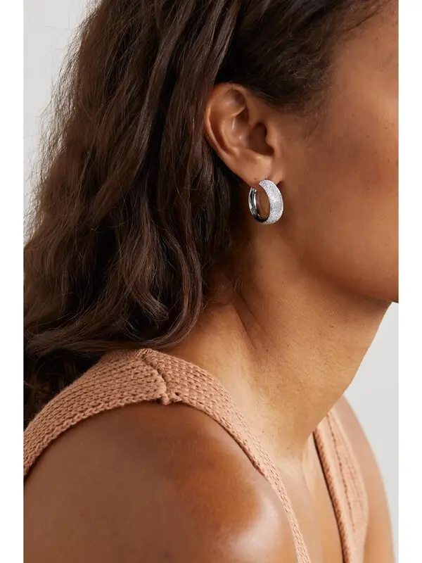 Carolina Bucci Small Florentine Finish Hoop Earrings