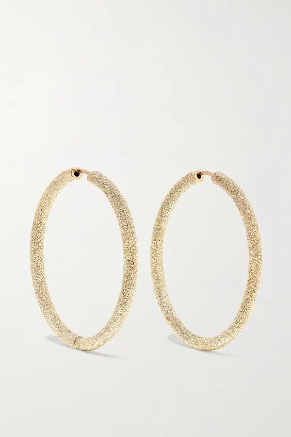 Carolina Bucci Florentine Finish Large Hoop Earrings