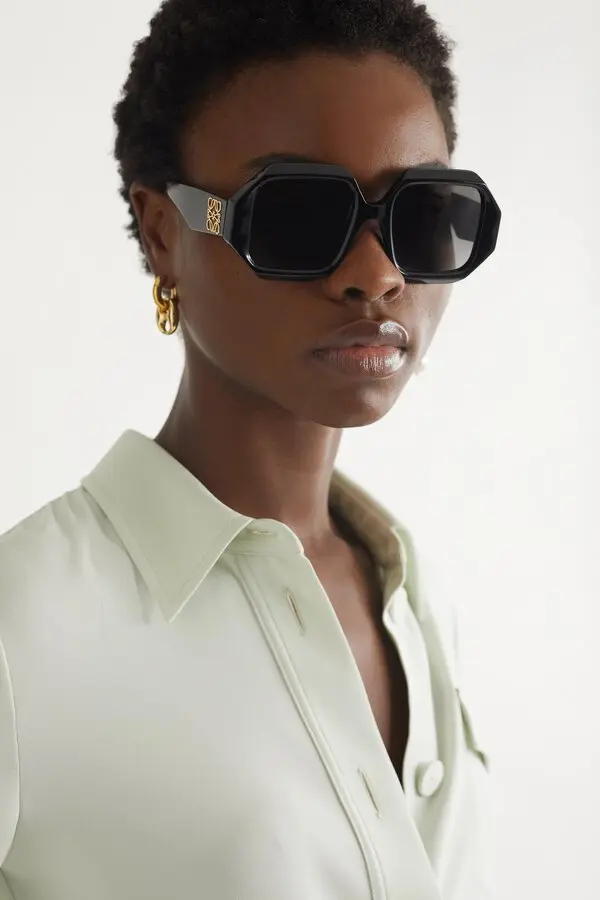 Loewe Octagon-Frame Acetate Sunglasses In Black - 30% Off  display picture 3