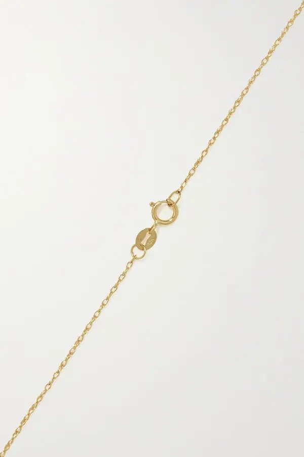 STONE AND STRAND Initial 10-karat Pearl Necklace