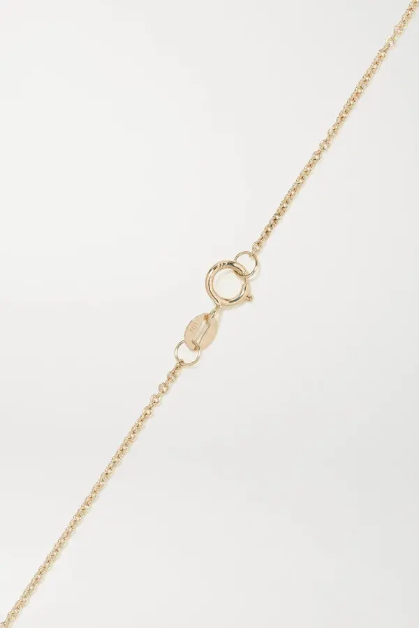 STONE AND STRAND Initial 9-karat Pearl Necklace