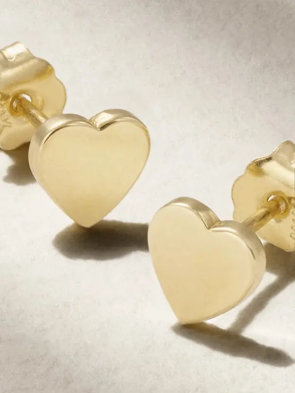 JENNIFER MEYER Heart 18-karat Stud Earrings