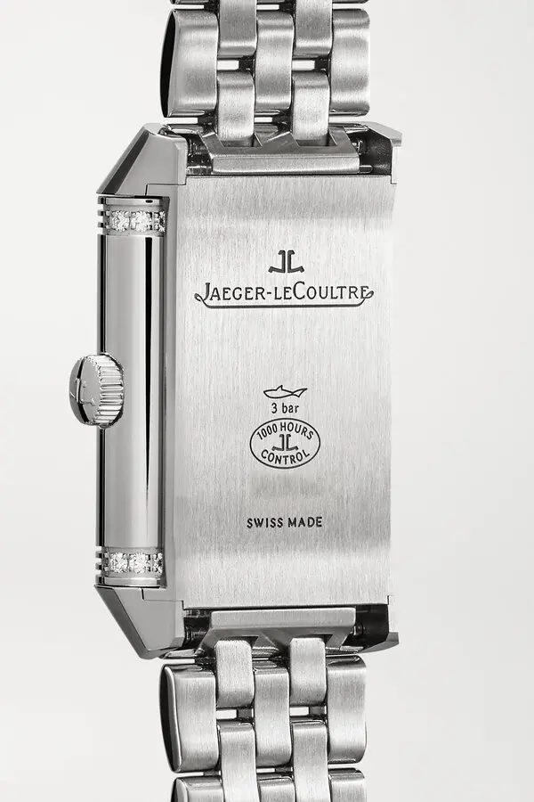 JAEGER-LECOULTRE Reverso Classic Duetto Small Hand-wound 34.2mm X 21mm Stainless Steel And Diamond Watch