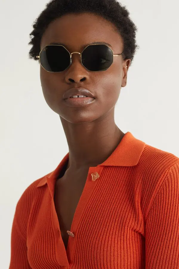 Ray-Ban 1972 Octagon-Frame -Tone Sunglasses In Gold 50% Off