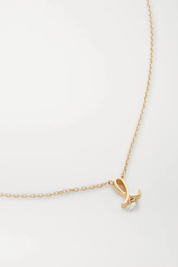 PERSEE Initial 18-karat Diamond Necklace