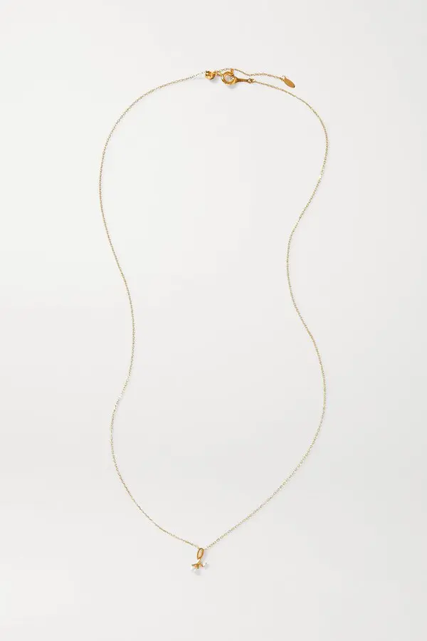 PERSEE Initial 18-karat Diamond Necklace