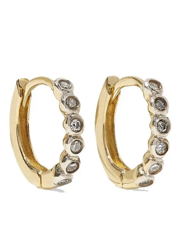 Mateo 14-karat Diamond Hoop Earrings - Gold