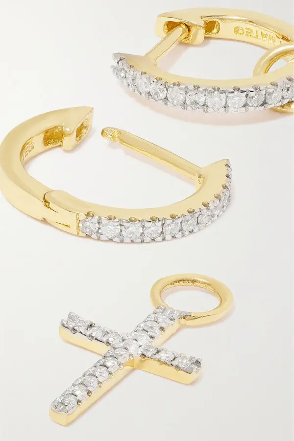 Mateo 14-karat Diamond Hoop Earrings