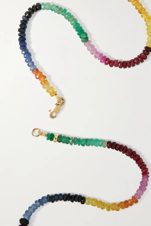 Jia Jia Net Sustain 14-karat Gold Sapphire Necklace