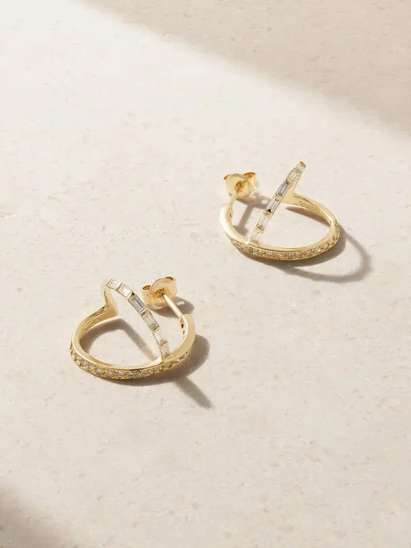 Mateo 14-karat Diamond Y Earrings - Gold