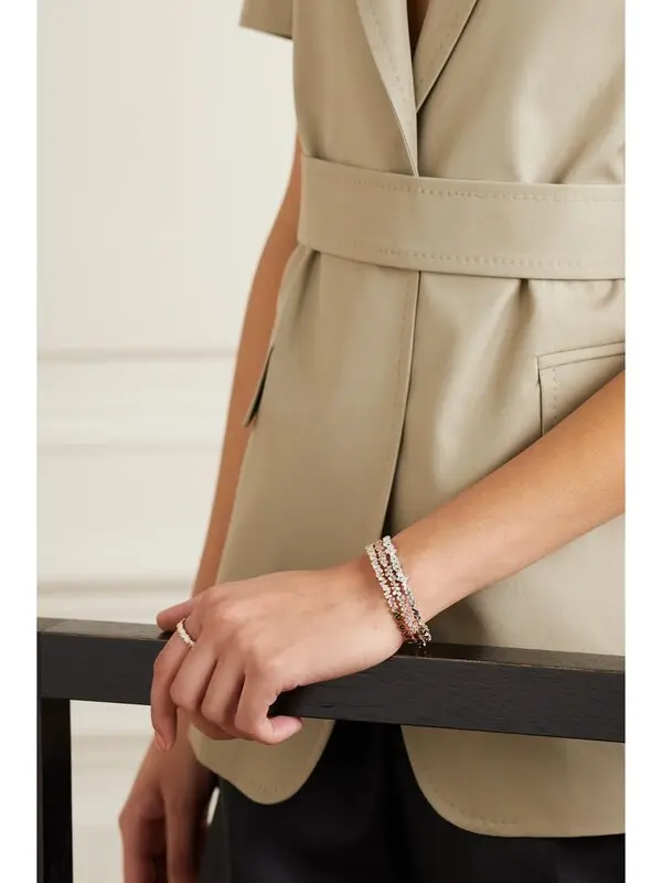 SUZANNE KALAN 18-karat Diamond Cuff - Gold