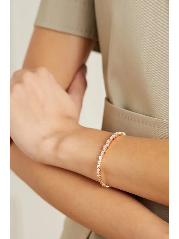 SUZANNE KALAN 18-karat Diamond Cuff - Gold