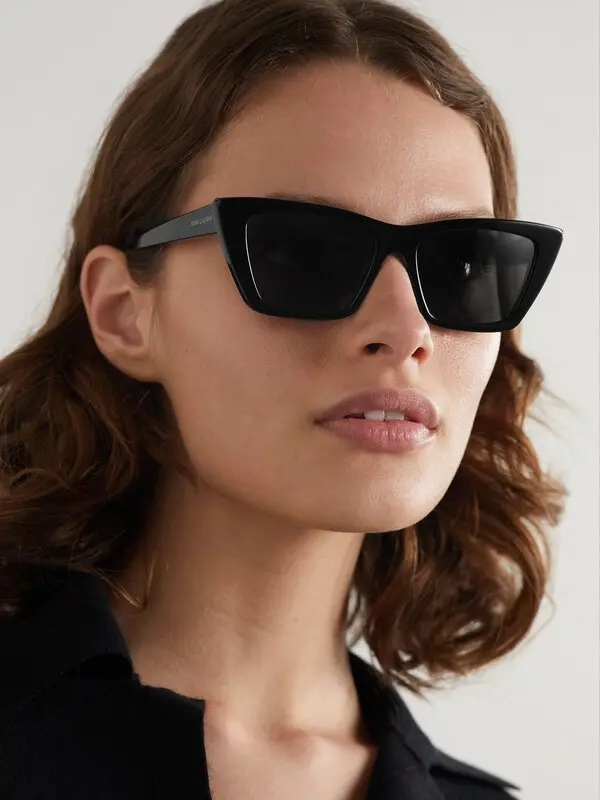 Saint Laurent Mica Cat-eye Sunglasses - Black