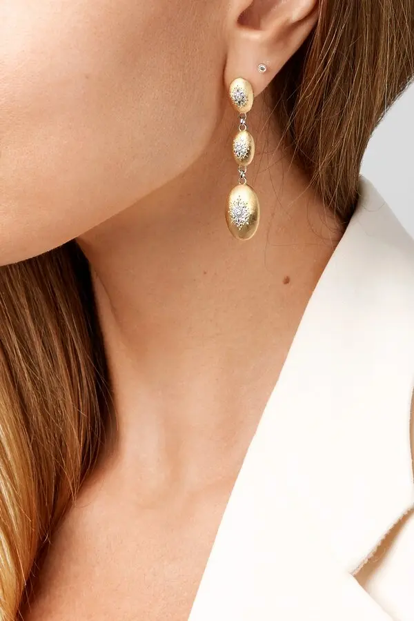 Buccellati Macri 18-karat Yellow And White Diamond Earrings