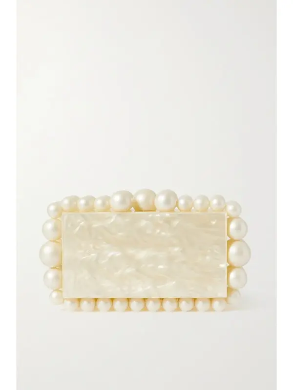 Cult Gaia Eos Beaded Clutch - Neutrals