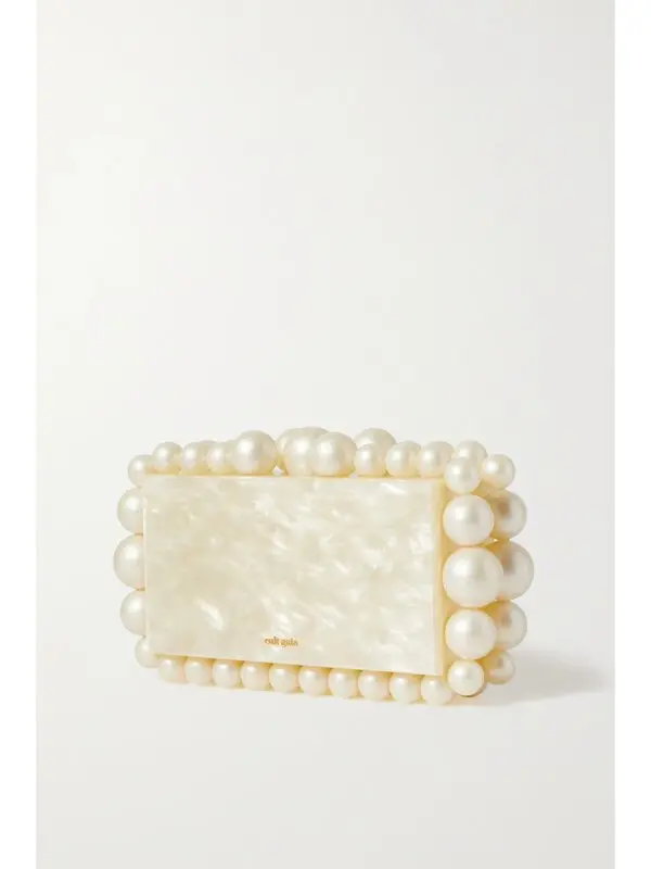 Cult Gaia Eos Beaded Clutch - Neutrals