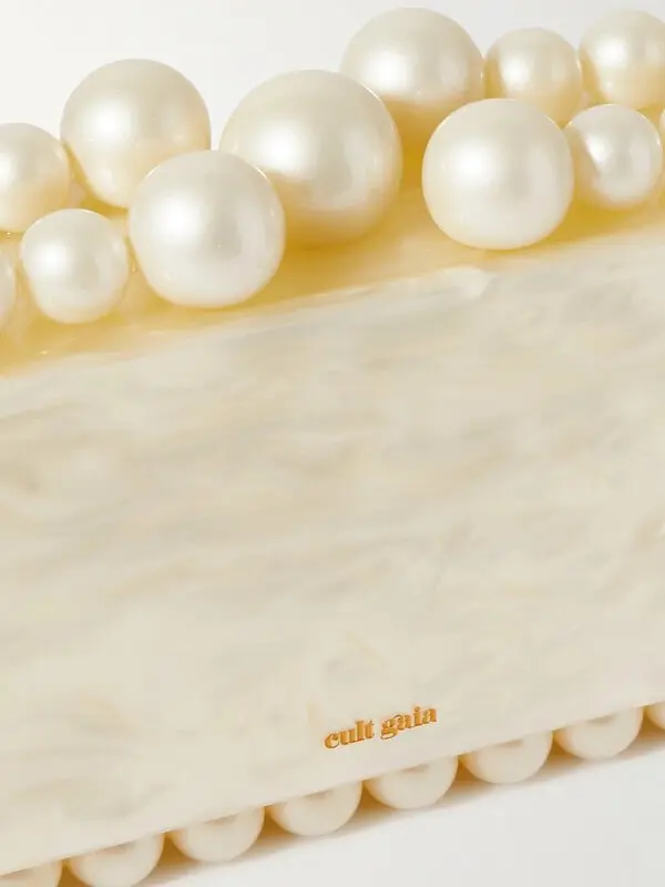 Cult Gaia Eos Beaded Clutch - Neutrals