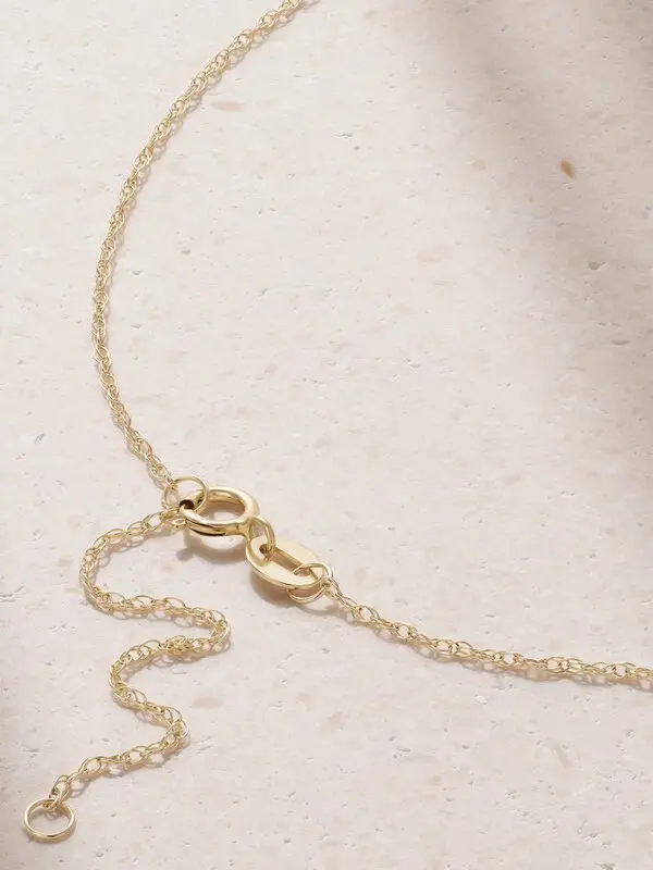 STONE AND STRAND Initial 9-karat Diamond Necklace