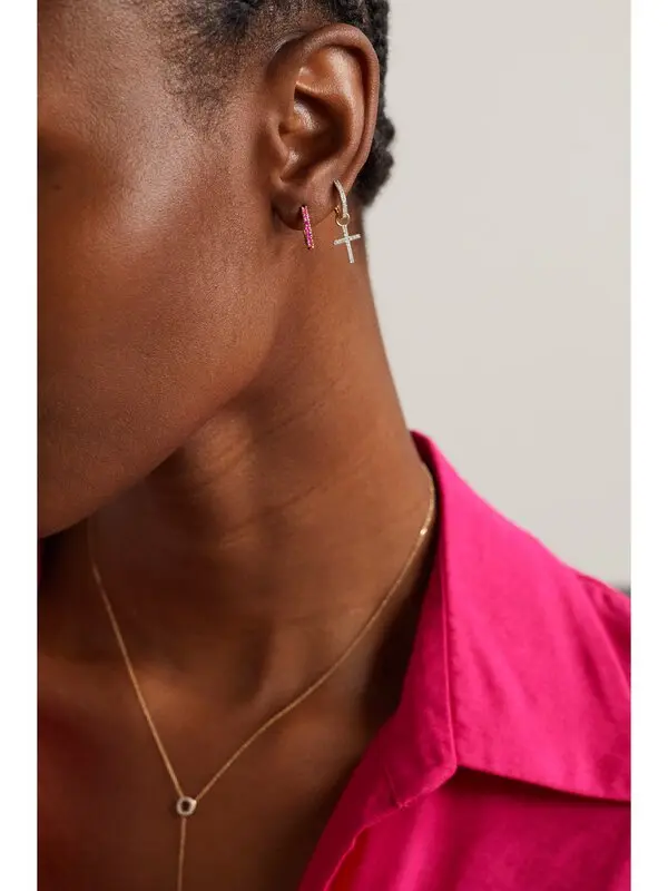 Mateo 14-karat Sapphire Hoop Earrings