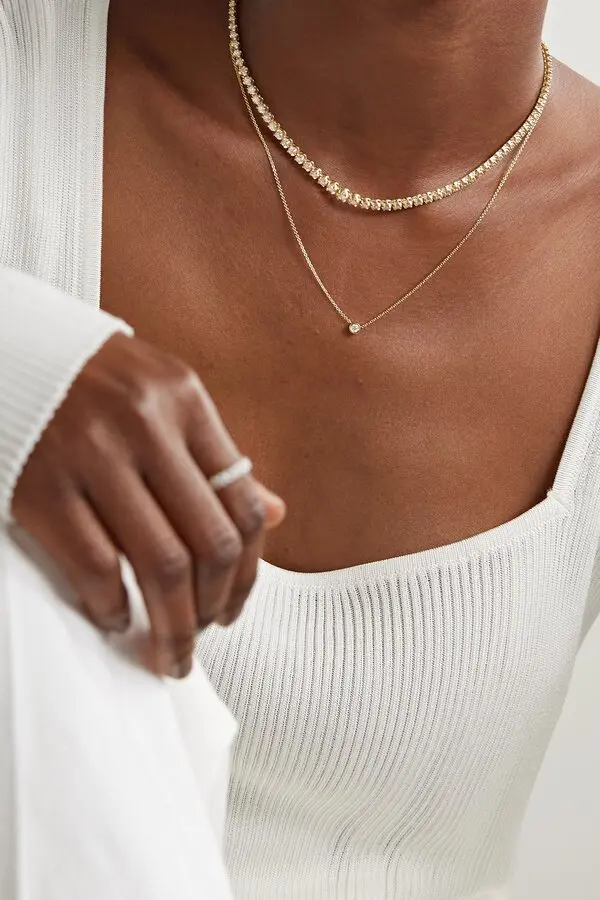 STONE AND STRAND Necklace With Diamond