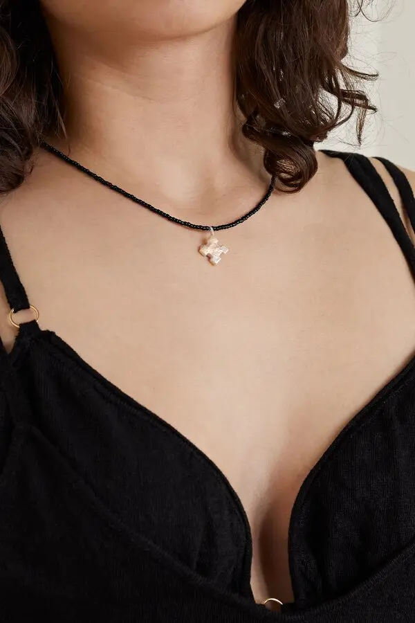 Santangelo Suma Silver, Pearl And Bead Necklace In Black - 60% Off