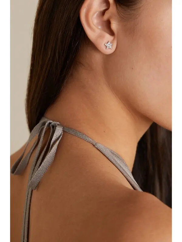 Carolina Bucci Superstellar Diamond Earrings - Silver