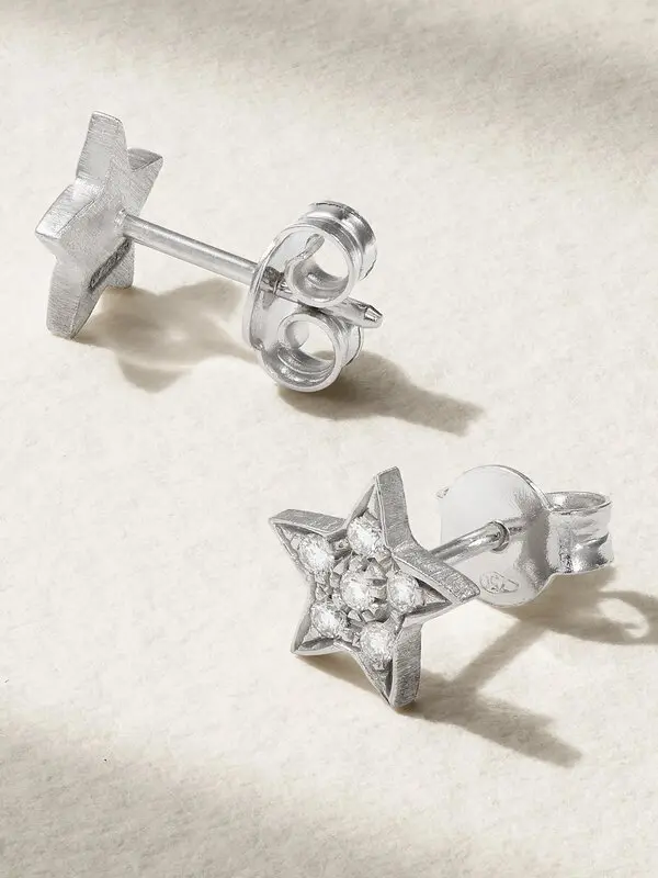 Carolina Bucci Superstellar Diamond Earrings - Silver