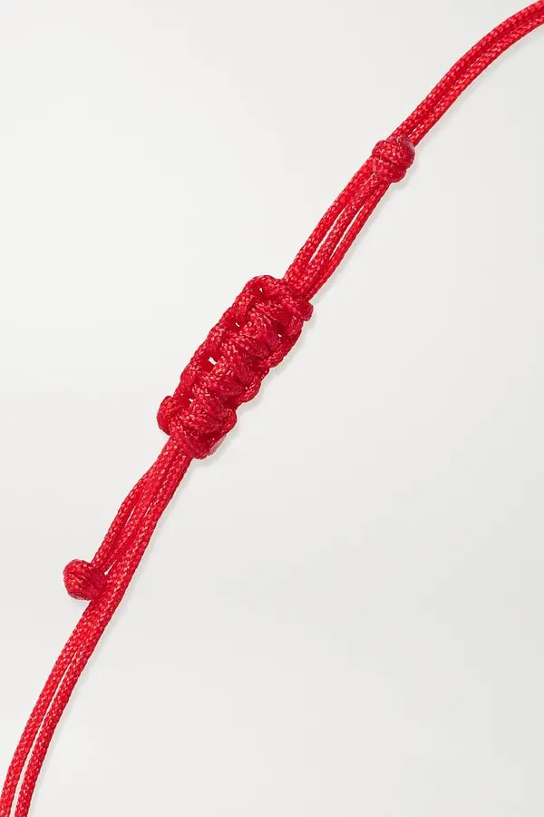 Yvonne Léon 18-karat Silk And Diamond Elephant Bracelet