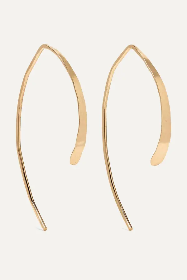 MELISSA JOY MANNING Wishbone 14-karat Earrings - Gold