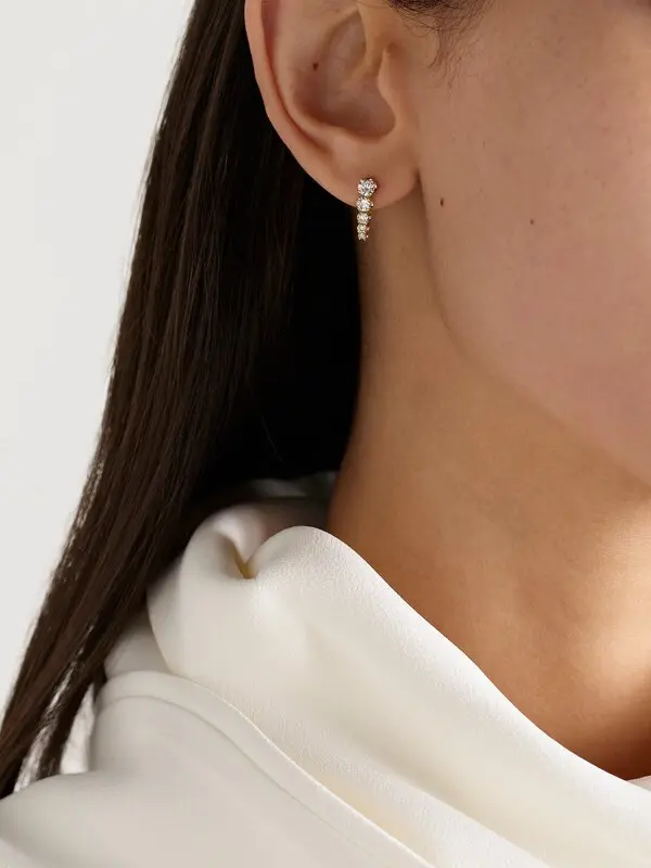 JENNIFER MEYER Edith 18-karat Diamond Earrings