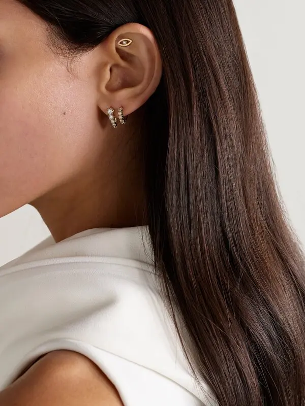 JENNIFER MEYER Edith 18-karat Diamond Earrings