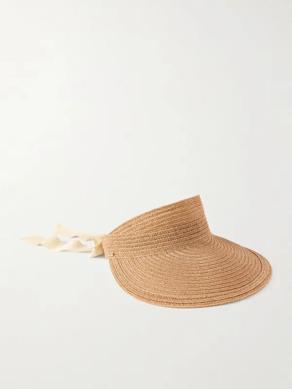 Eugenia Kim Grosgrain-trimmed Hemp Visor - Brown