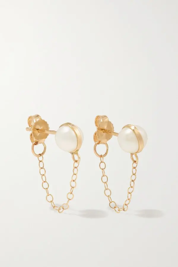 MELISSA JOY MANNING 14-karat Recycled Pearl Earrings - Gold