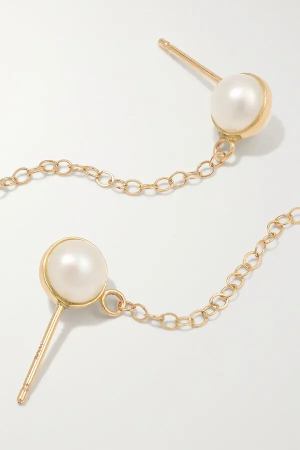 MELISSA JOY MANNING 14-karat Recycled Pearl Earrings - Gold